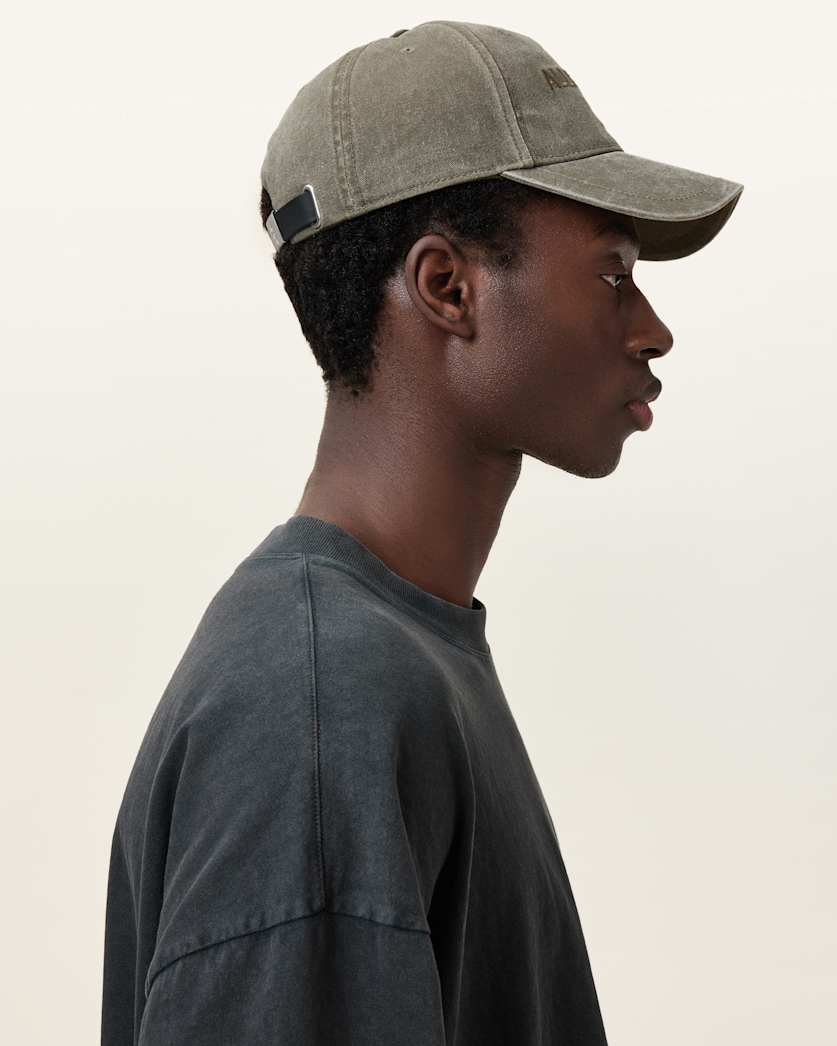 Underground Logo Print Baseball Cap Khaki Brown | ALLSAINTS